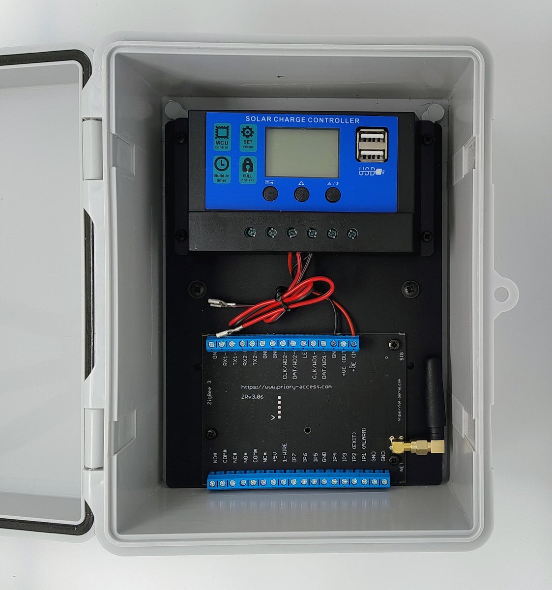 4G/5G Solar Powered Alarm System with Leak Detector, Temperature and H ...